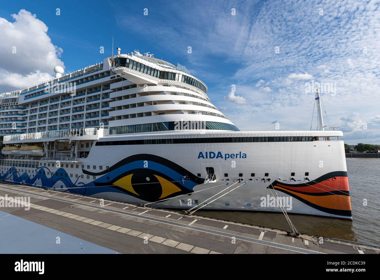 Aida cruise ship at the cruise terminal in altona hi-res stock ...