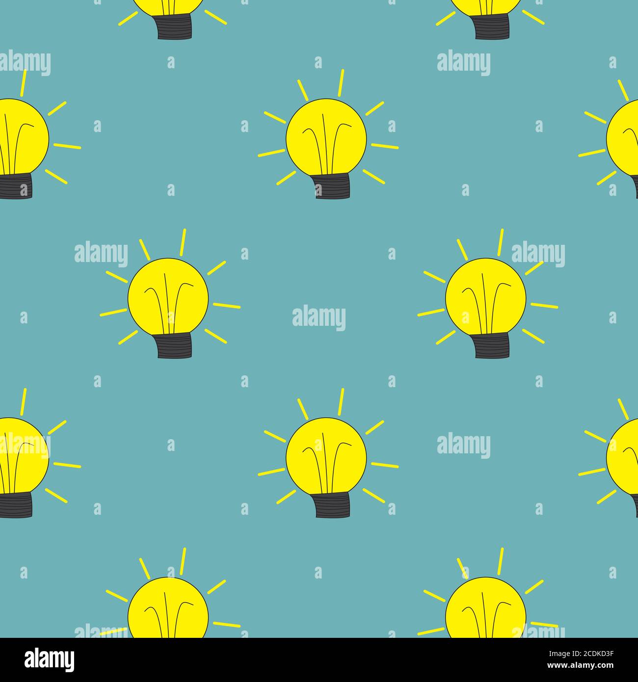Light Bulb Seamless Pattern Background Vector Illustration Stock Vector ...