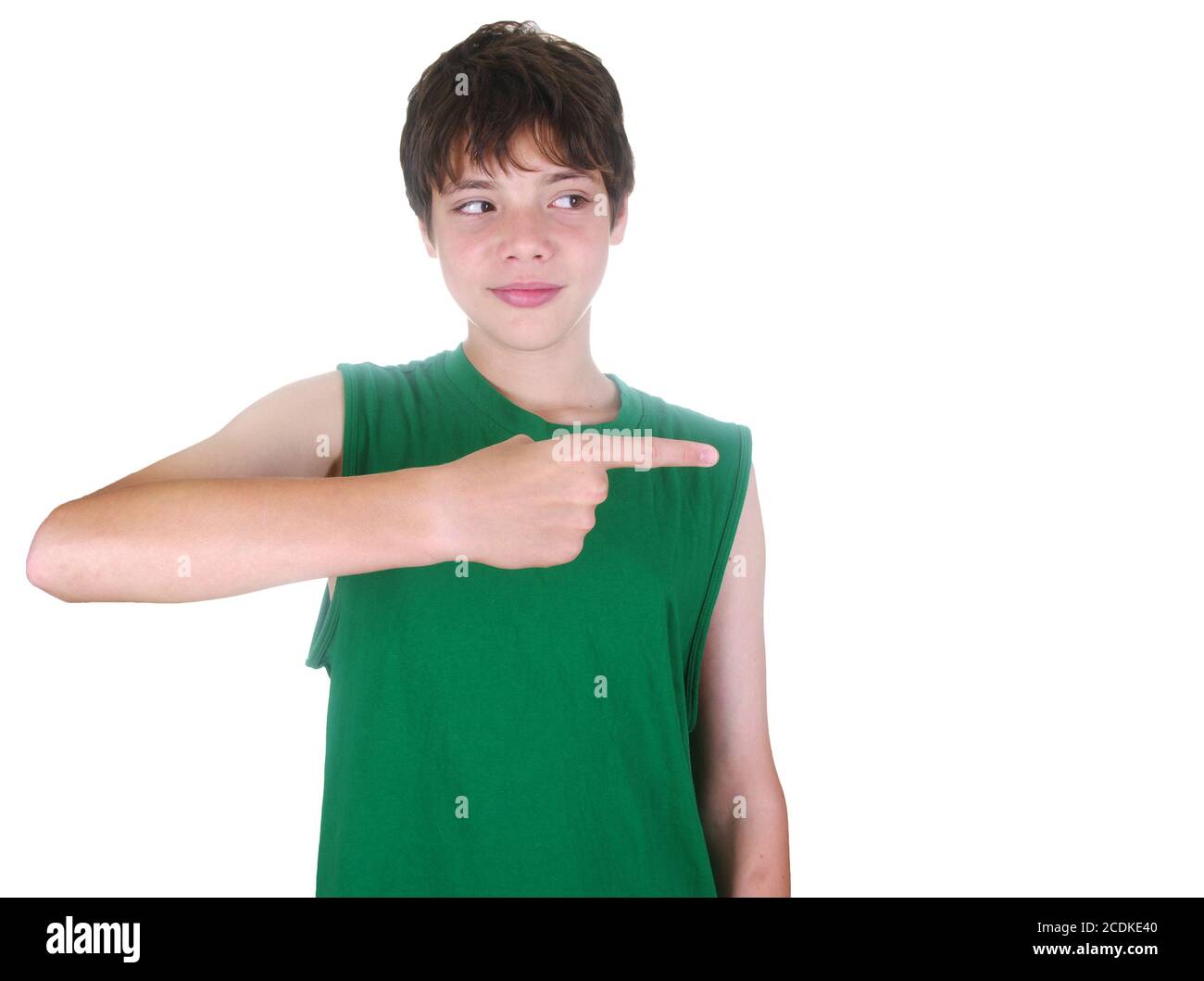 boy pointing with his finger Stock Photo - Alamy