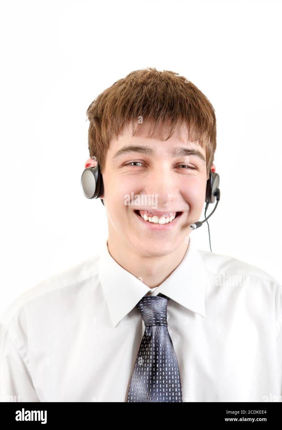Beautiful young caucasian man headphones hi-res stock photography and ...