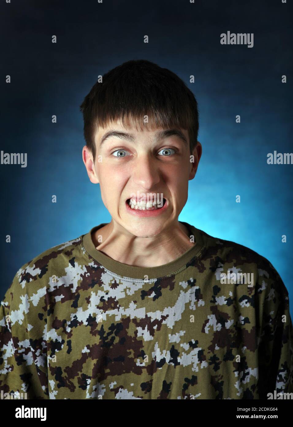 Angry black teenager hi-res stock photography and images - Alamy