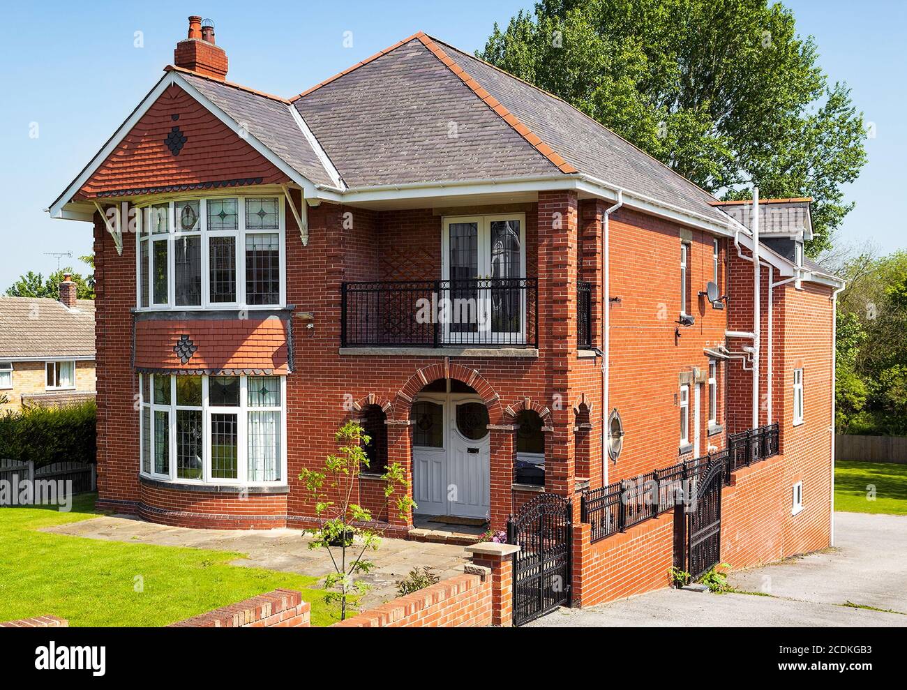 English house with garden Stock Photo - Alamy
