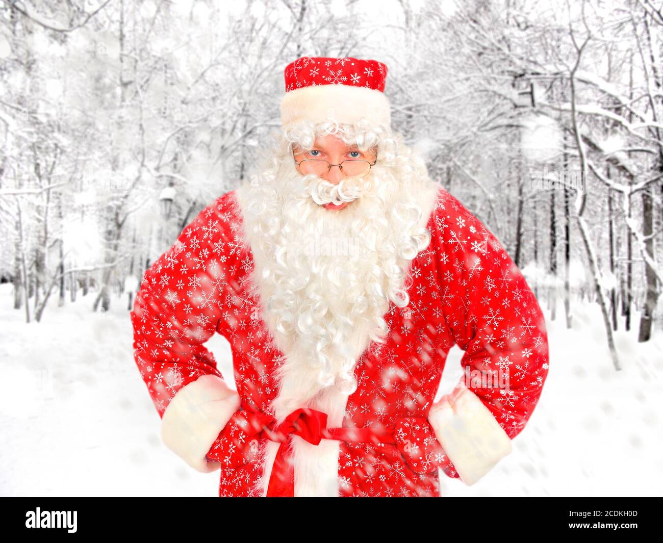 Santa in red coat hi-res stock photography and images - Alamy