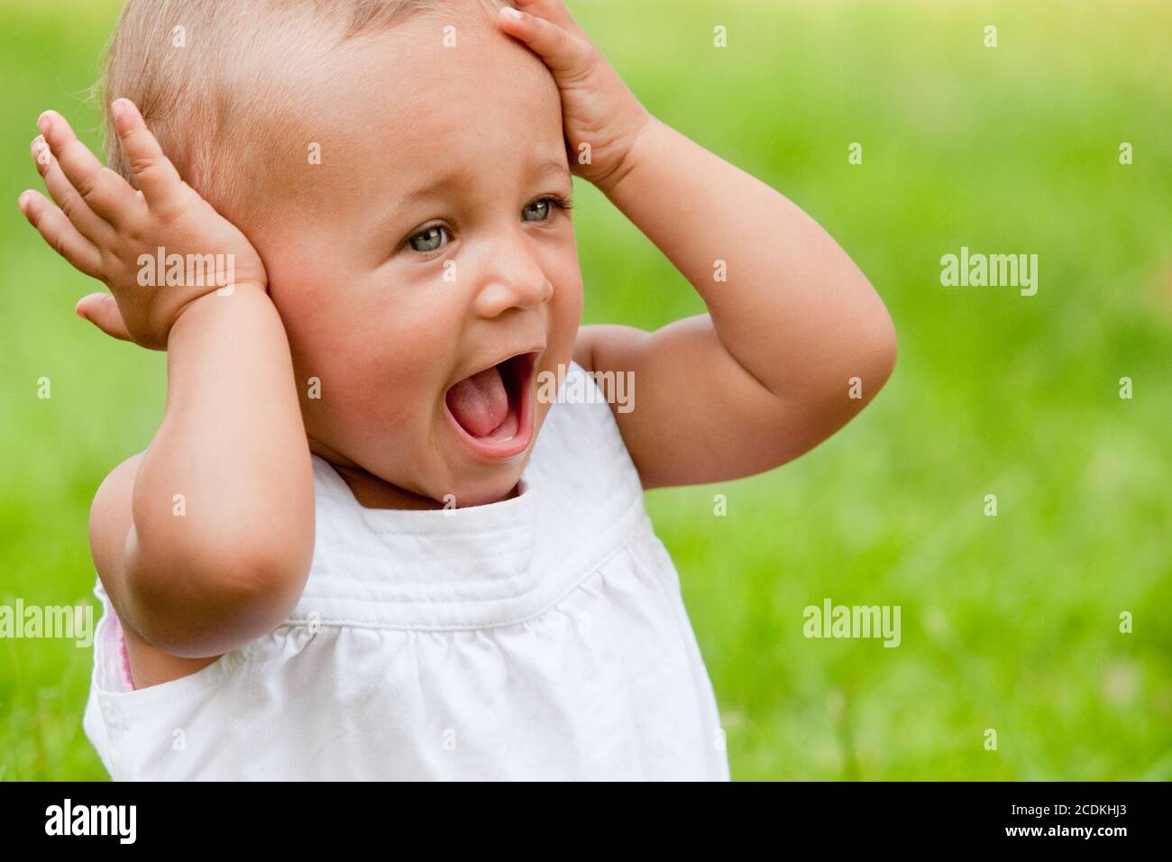 Baby is yelling Stock Photo - Alamy