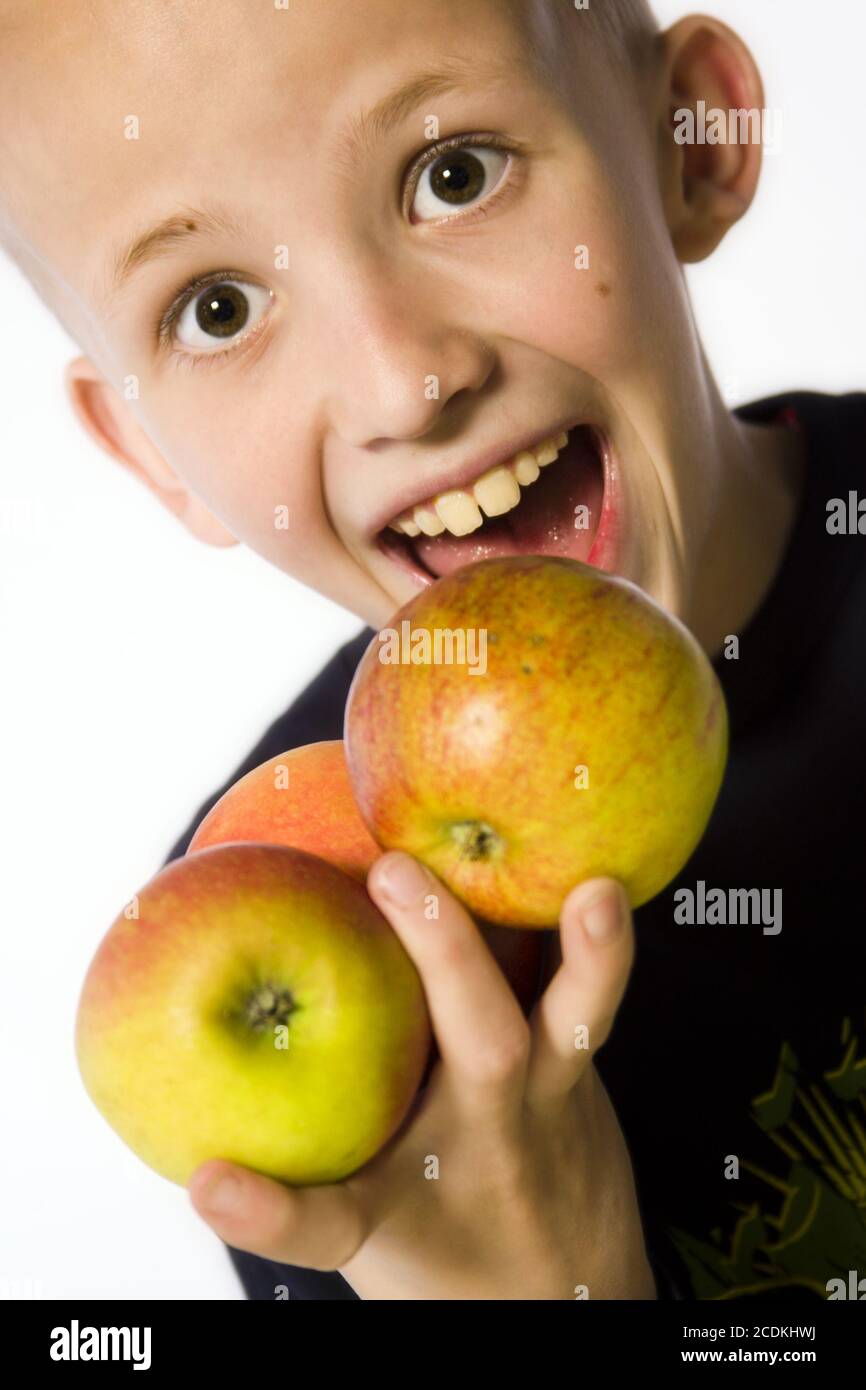 Apple Boy 2 Stock Photo - Alamy