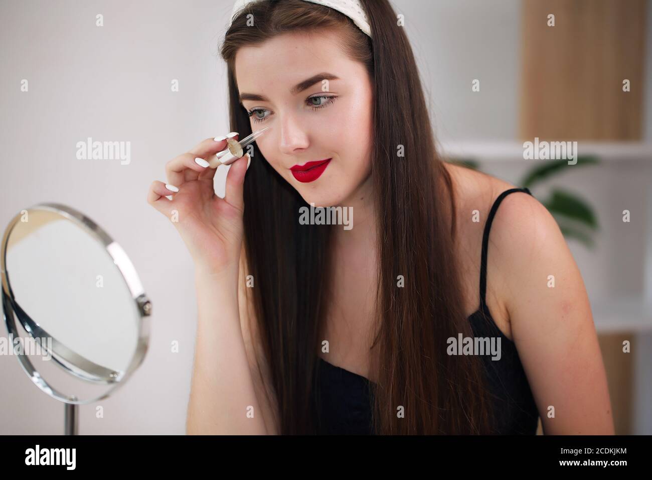 Beauty Woman Face Portrait Beautiful Spa Model Of A Girl With Perfect
