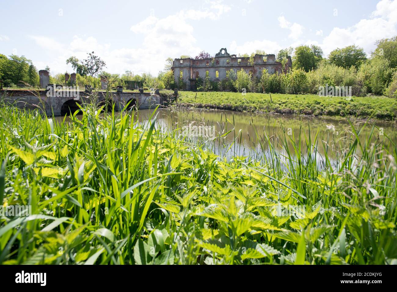 Schlobitten Palace ruined of Dohna family from XVI to 1945 in Slobity ...