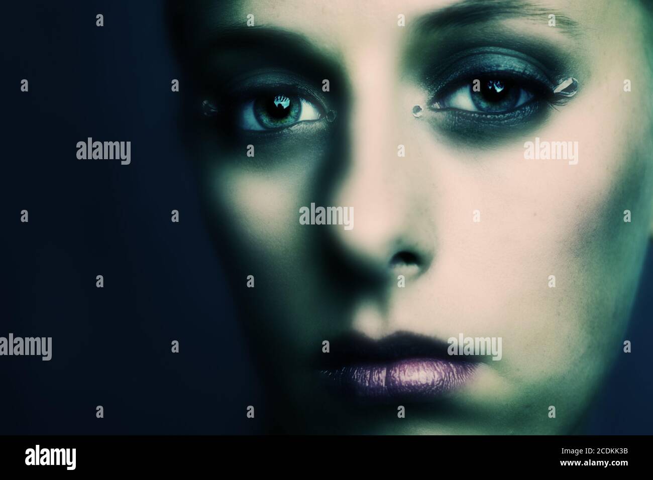 Long painted face hi-res stock photography and images - Alamy