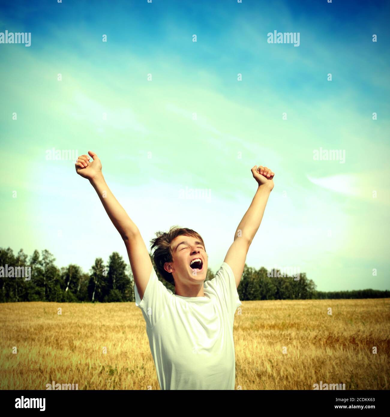 Happy Teenager outdoor Stock Photo - Alamy