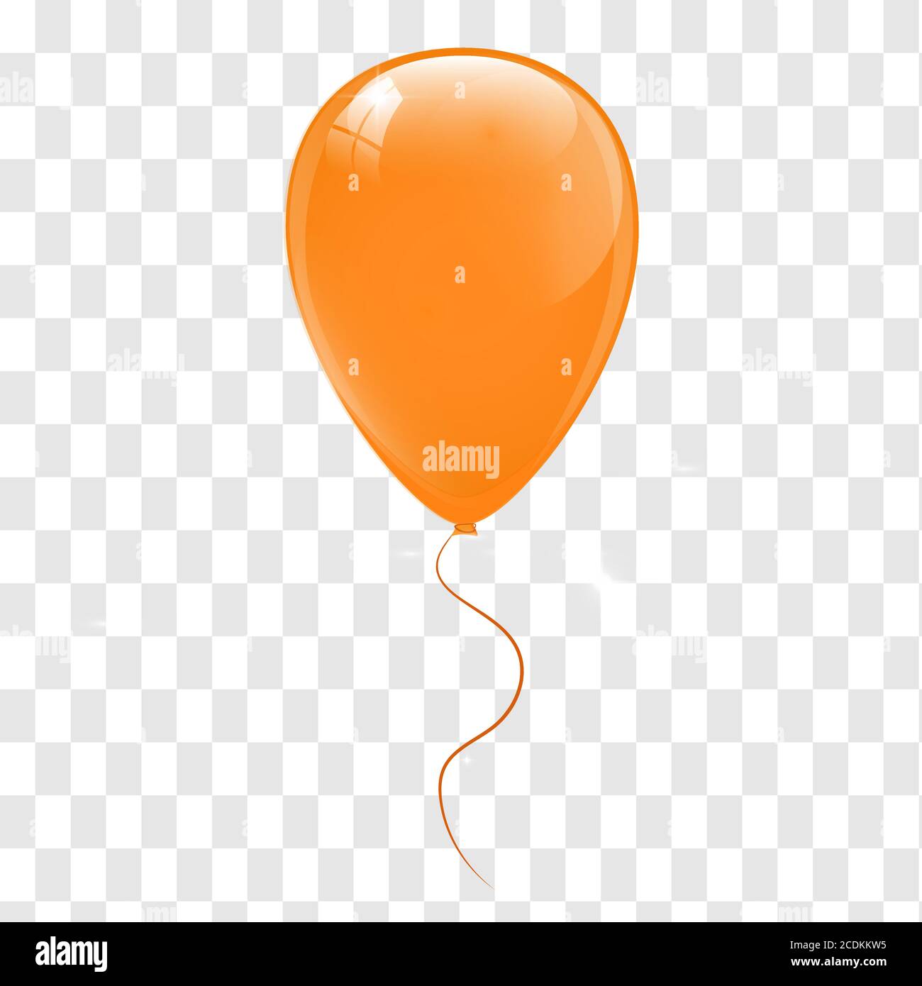 Orange balloons on a transparent background. . Vector illustration ...