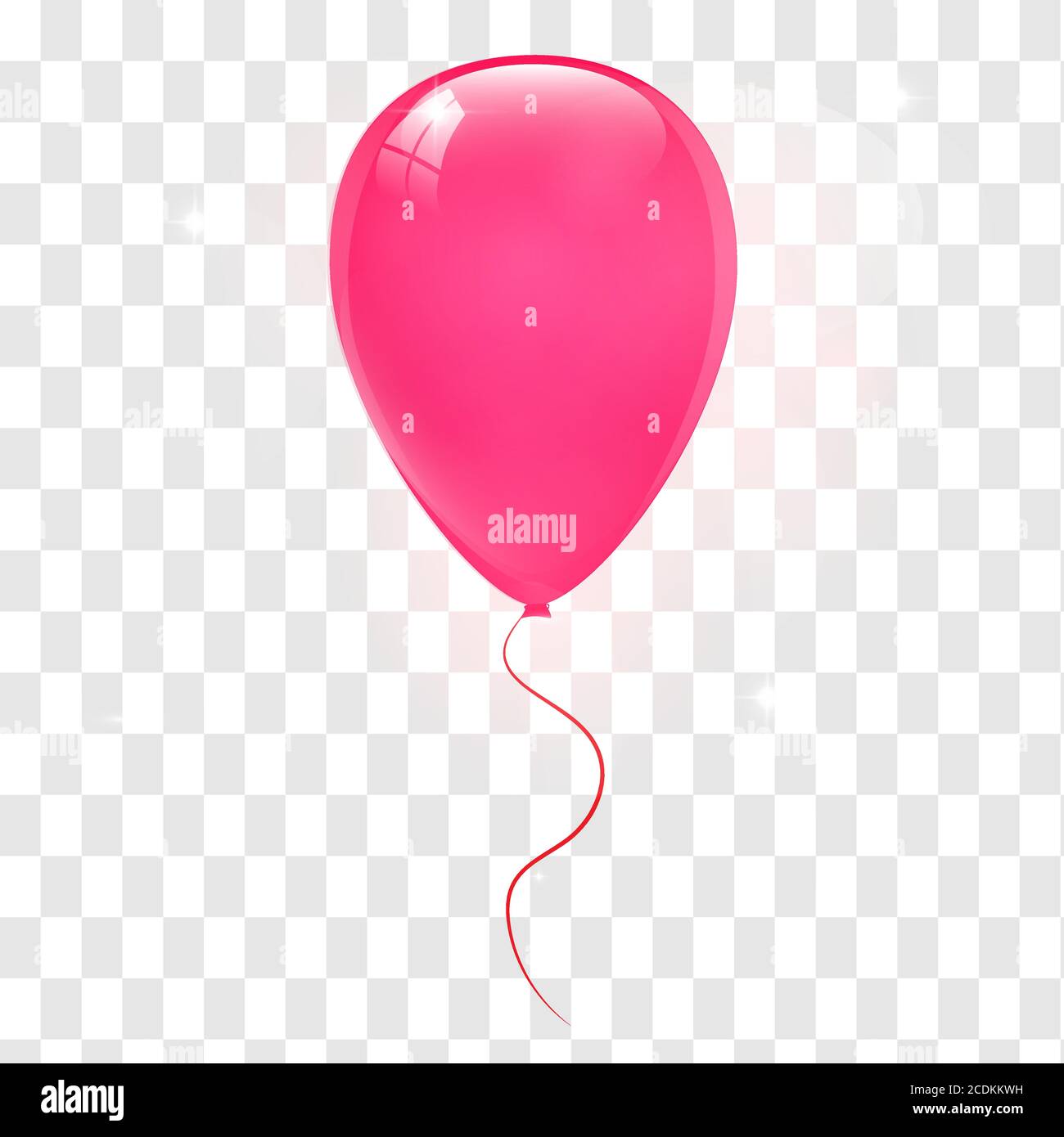 Pink balloons on a transparent background. . Vector illustration Stock ...
