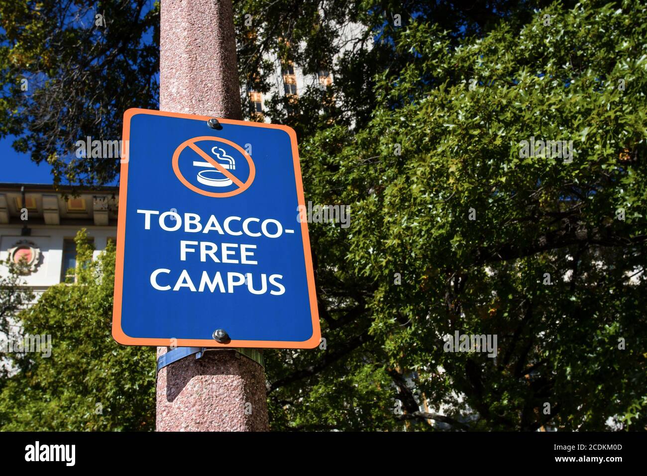Tobacco Free Campus Sign Stock Photo - Alamy