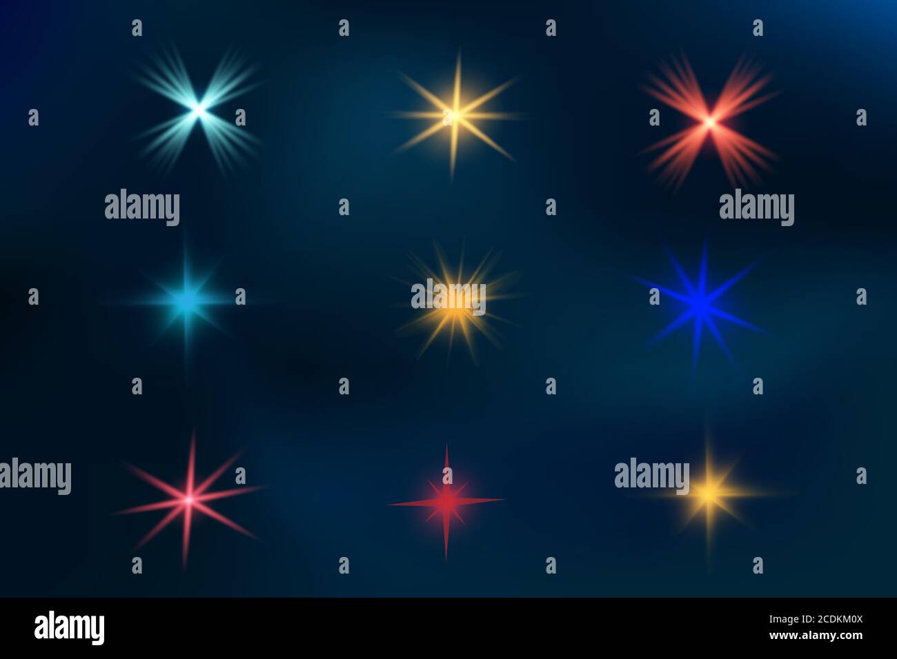 Colorful realistic special effects. The explosions and glowing ...