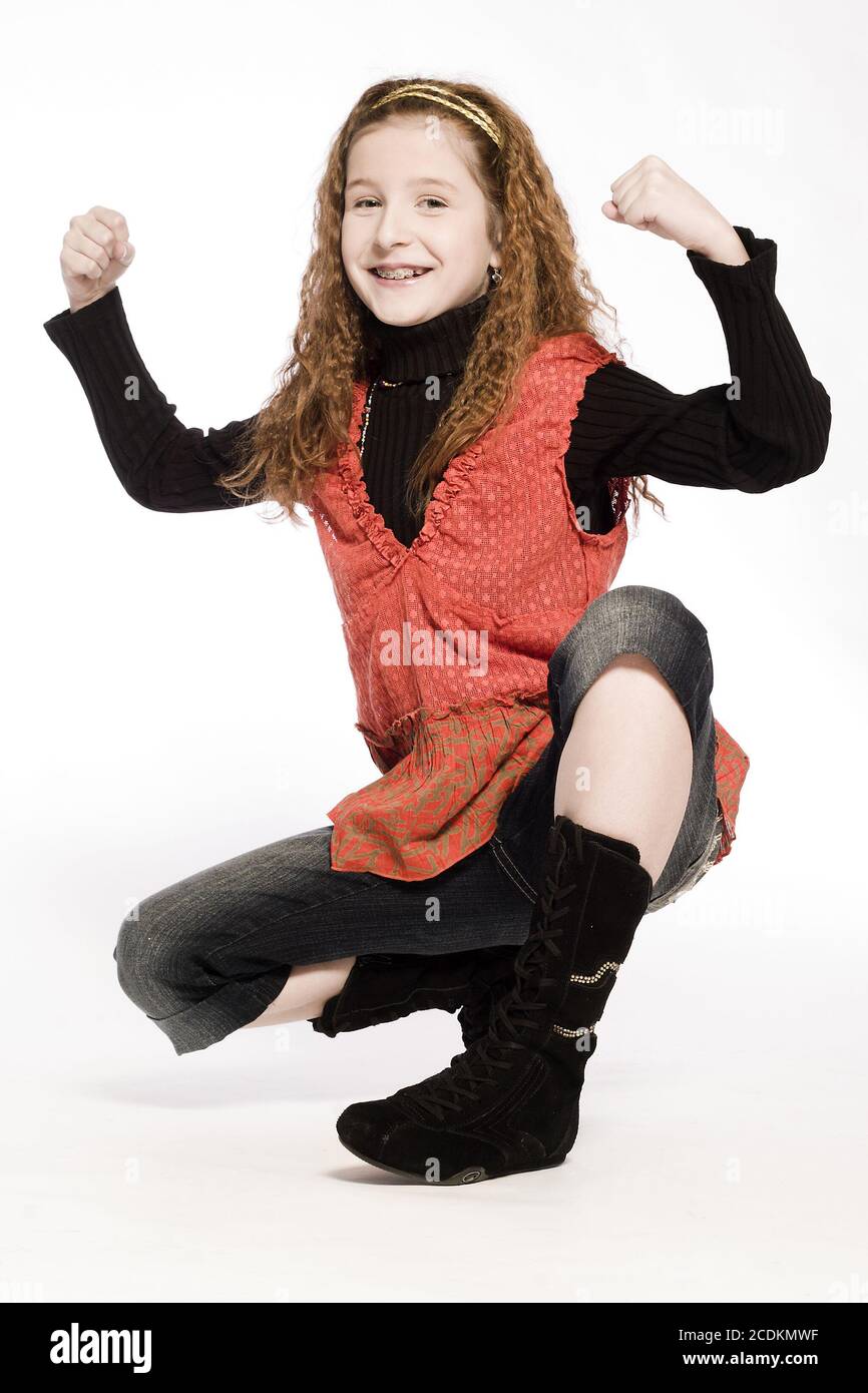 Girl showing off hi-res stock photography and images - Alamy