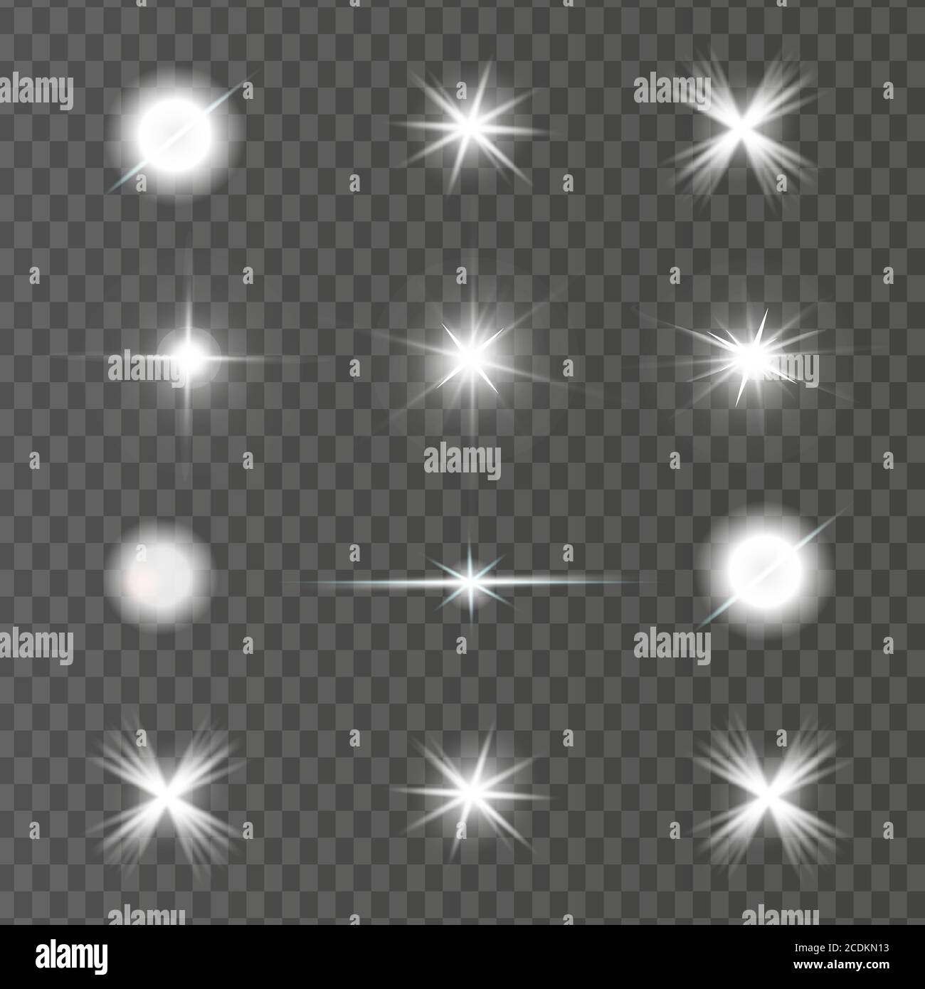 Glow isolated white light effect, lens flare, explosion, glitter, line Stock Vector Image & Art ...