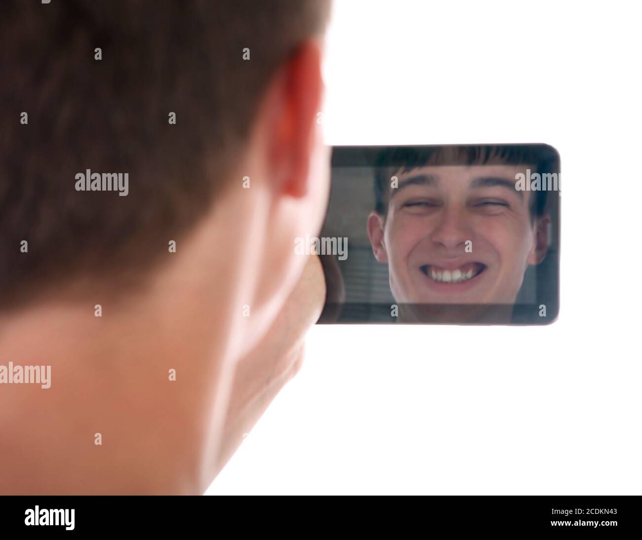 Face screen reflection hi-res stock photography and images - Alamy