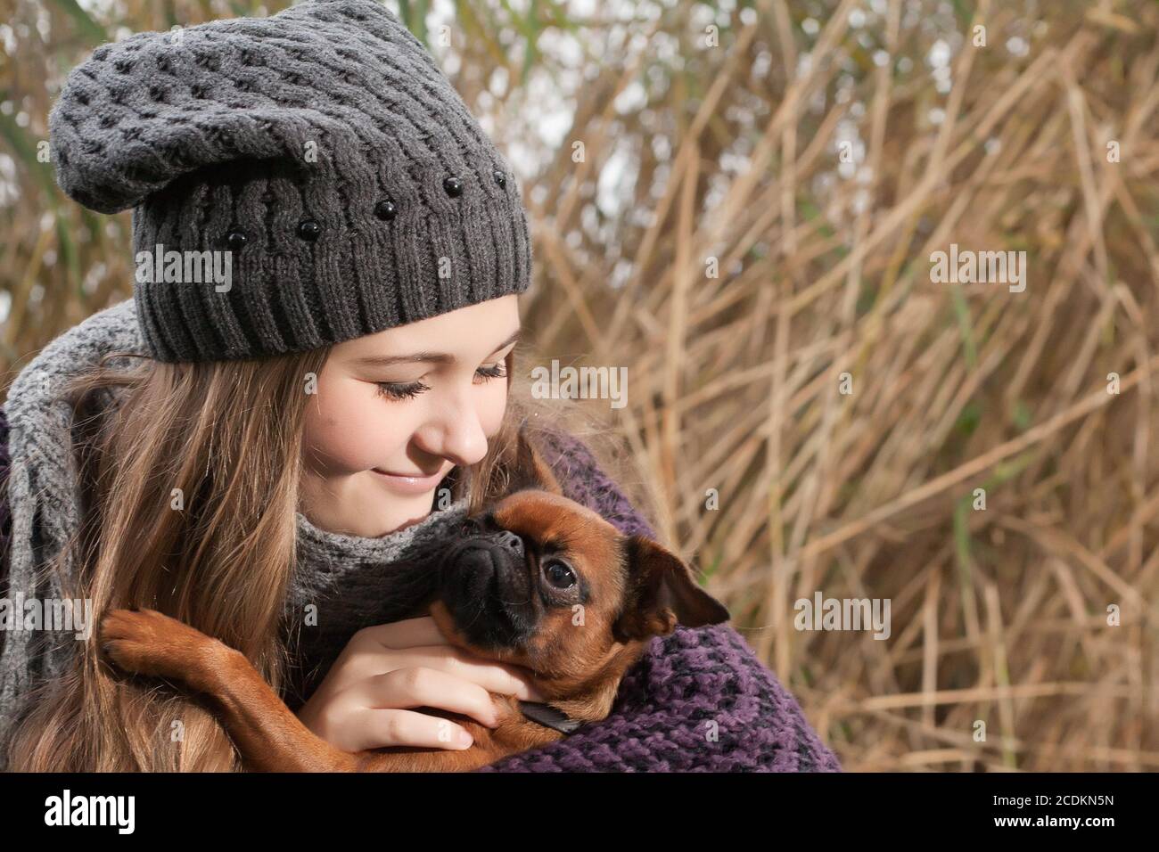 Sweet winter faces Stock Photo - Alamy