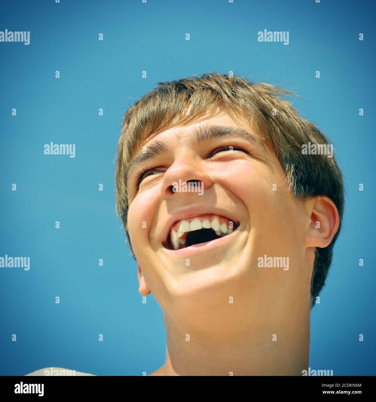 Happy Teenager Portrait Stock Photo - Alamy