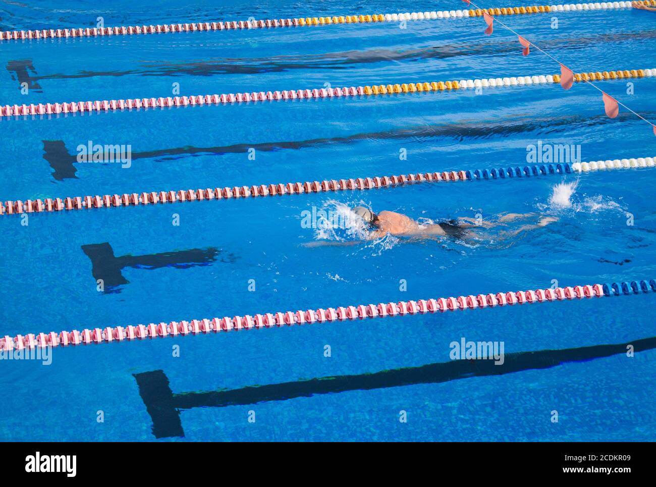 Swimming pool. Pure blue water in pool Stock Photo - Alamy