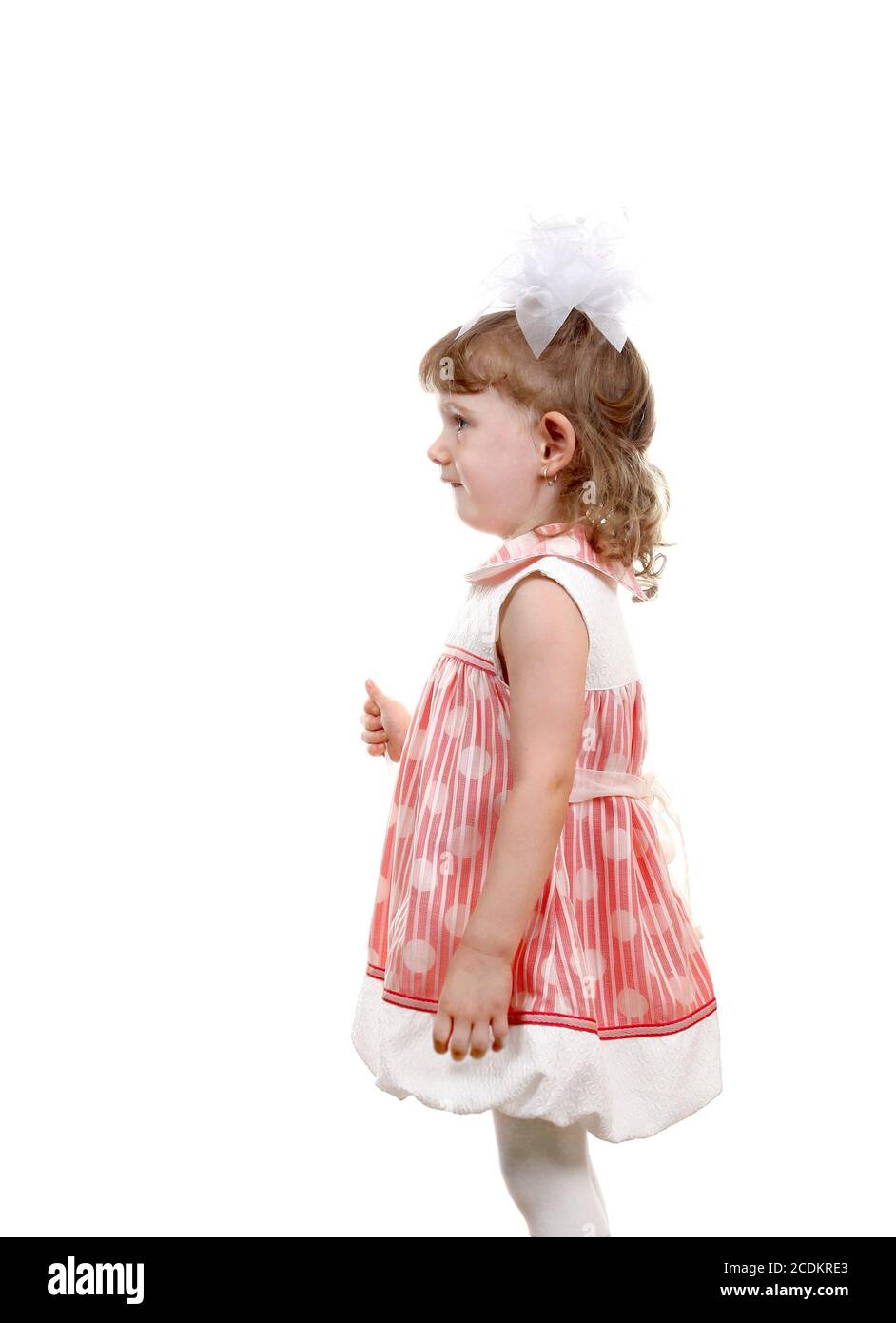 Side view a Little Girl Stock Photo - Alamy