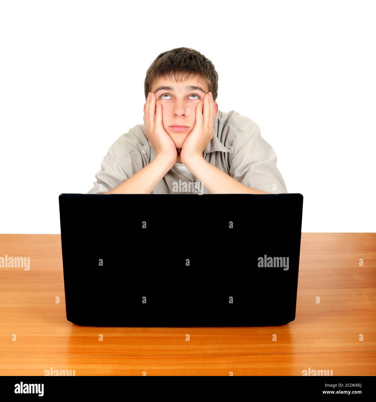 Bored teenager computer hi-res stock photography and images - Alamy