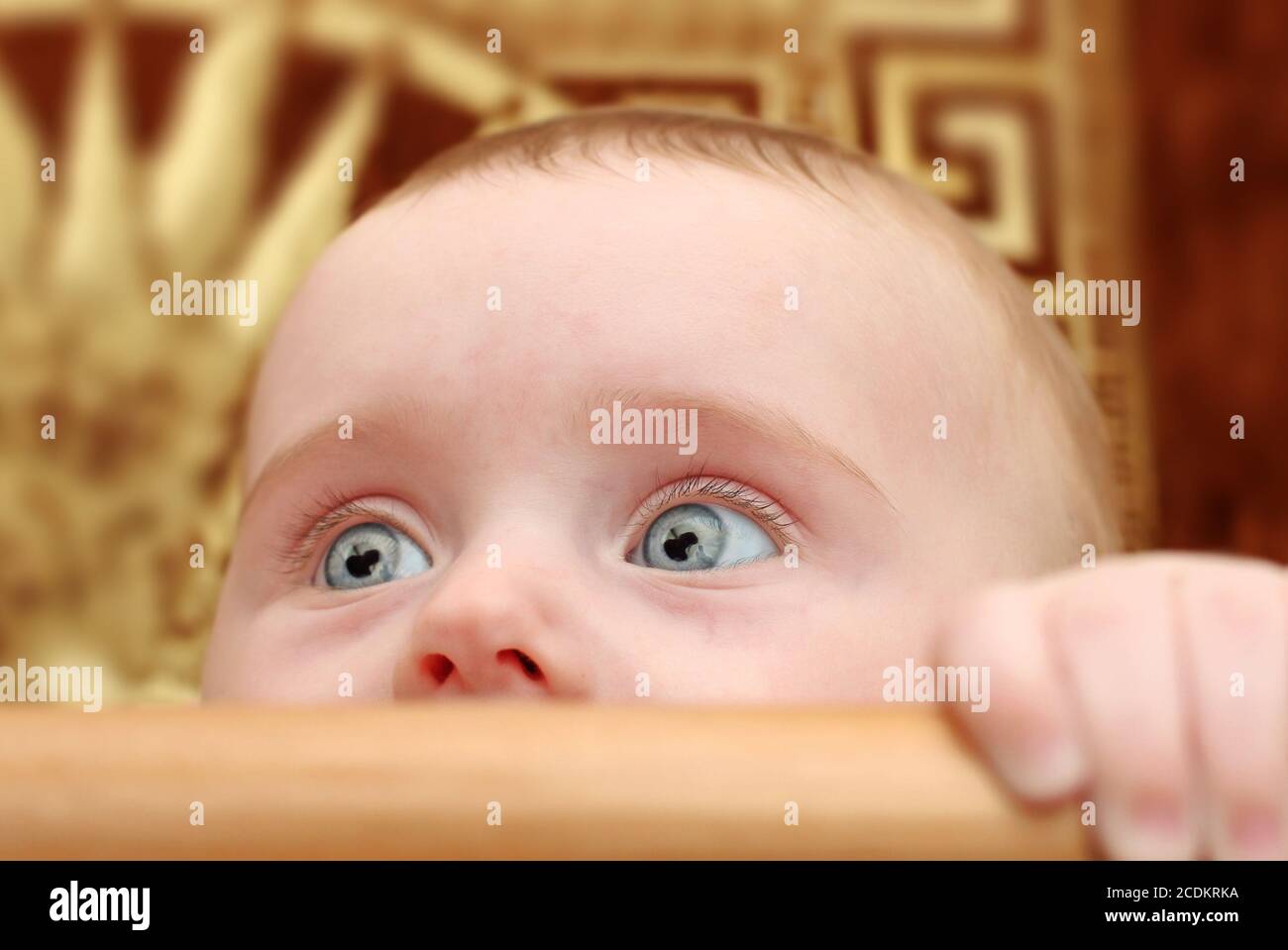Surprised Baby Closeup Stock Photo - Alamy
