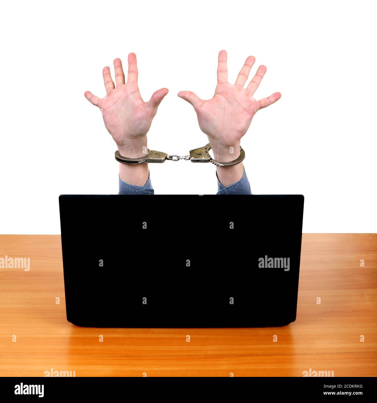 Gesture of the handcuffs hi-res stock photography and images - Alamy