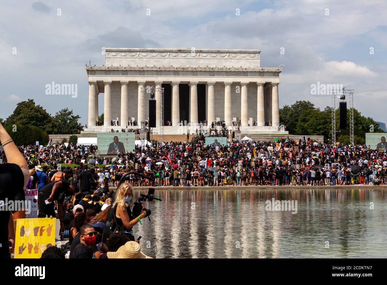 Washington, DC, USA, 28 August, 2020. Pictured: Anti-racism protesters ...