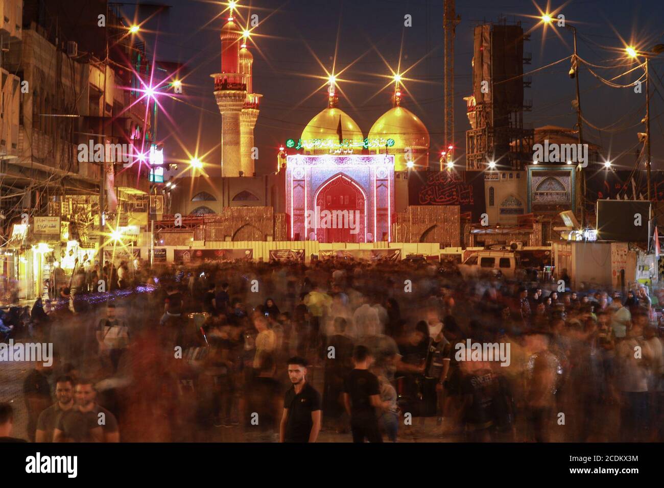 Baghdad, Iraq. 28th Aug, 2020. Shia Muslims take part in a ritual ...