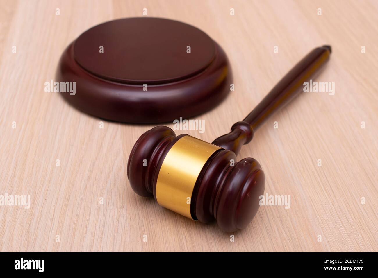 Judge's wooden gavel or auction mallet Stock Photo - Alamy