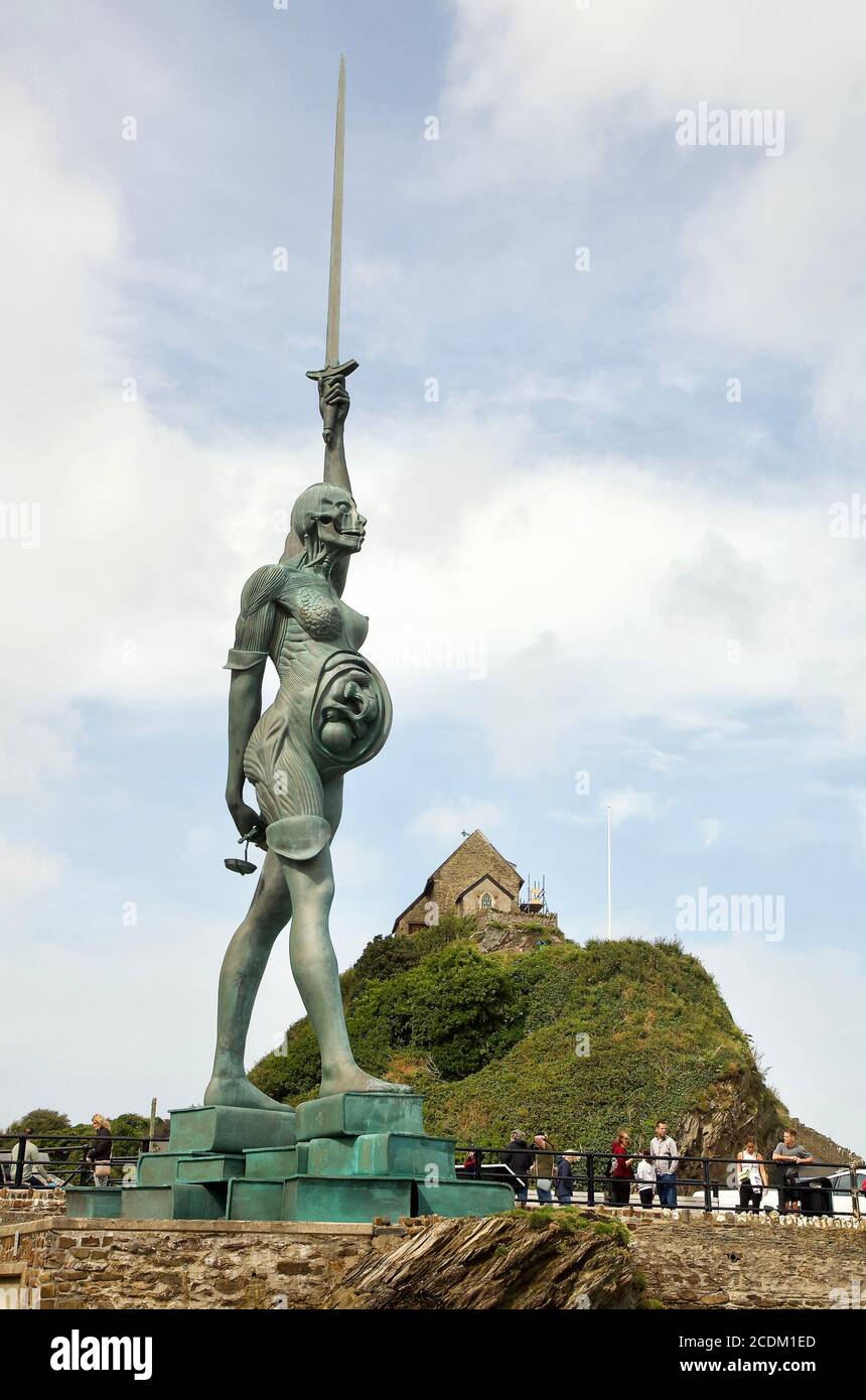 North Devon in August. Woolacombe, Ilfracombe Stock Photo - Alamy