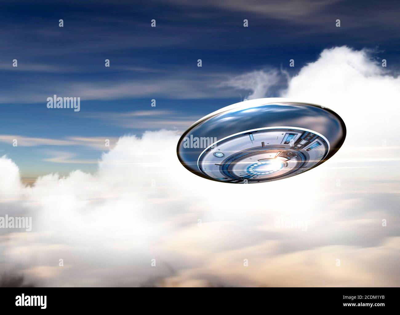 Unidentified flying object (UFO), illustration Stock Photo - Alamy