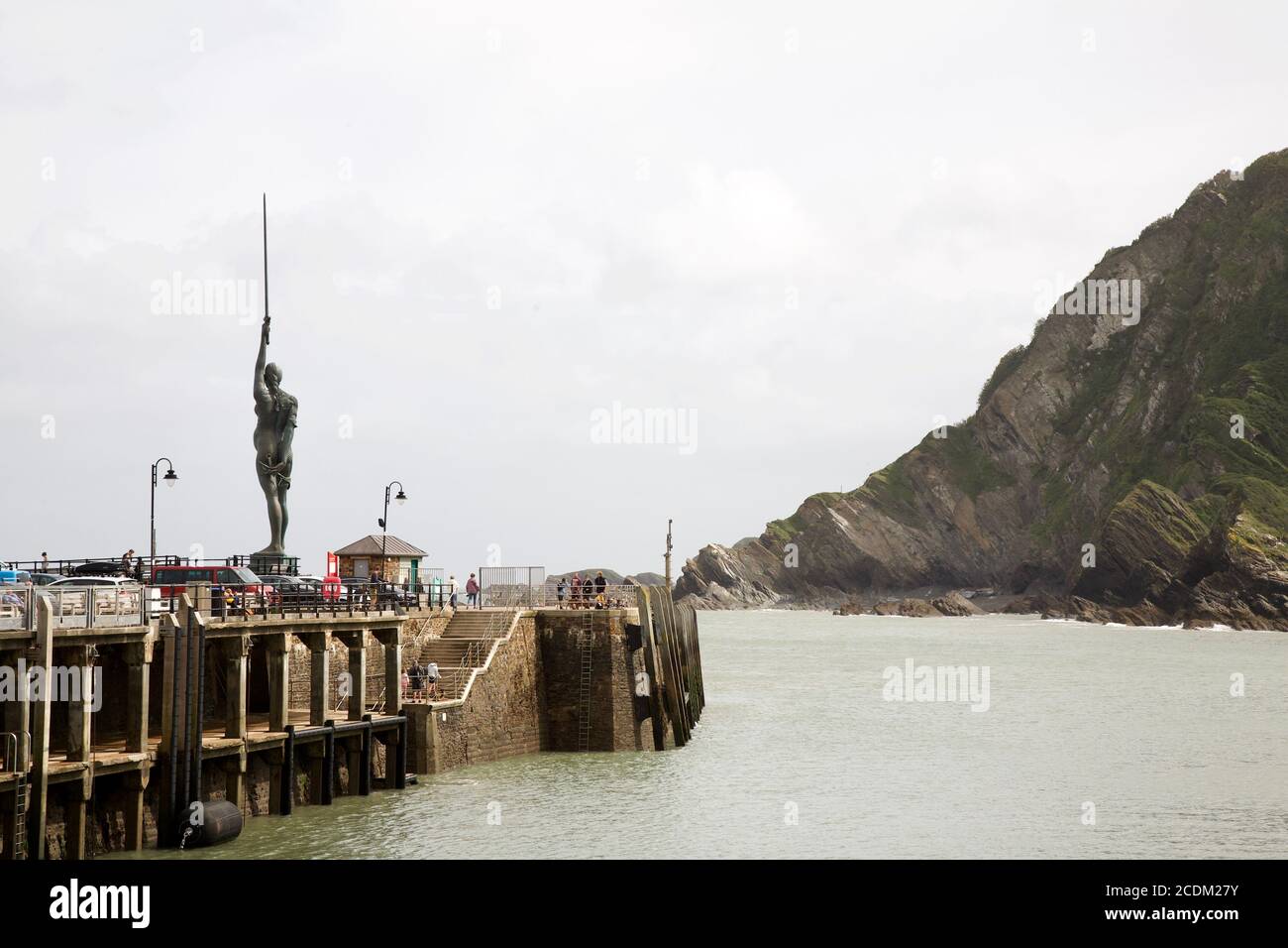 Ilfracombe harbour statue hi-res stock photography and images - Alamy
