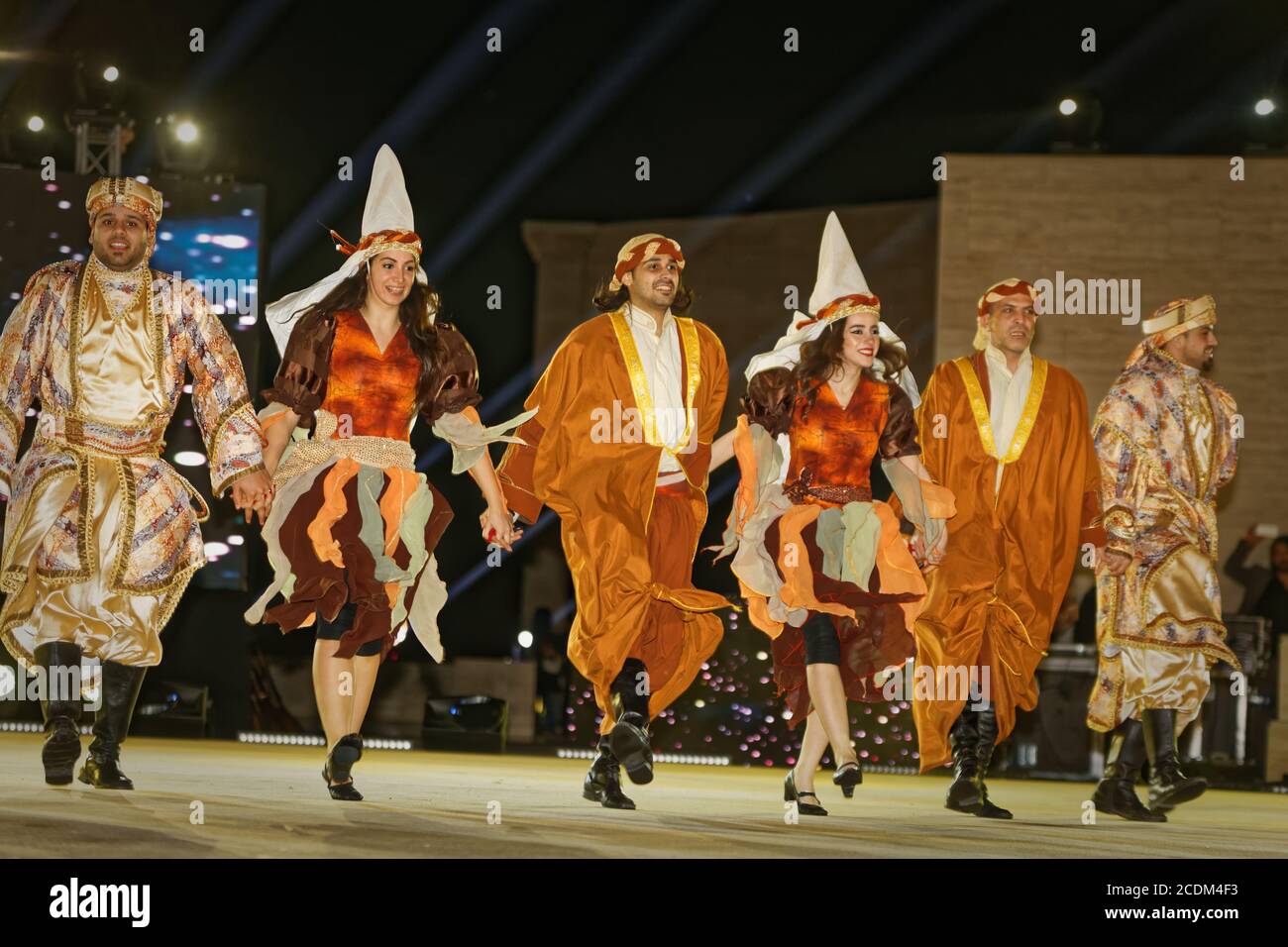 Traditional Jordanian folklore dance (Dabke) in Katara cultural village ...