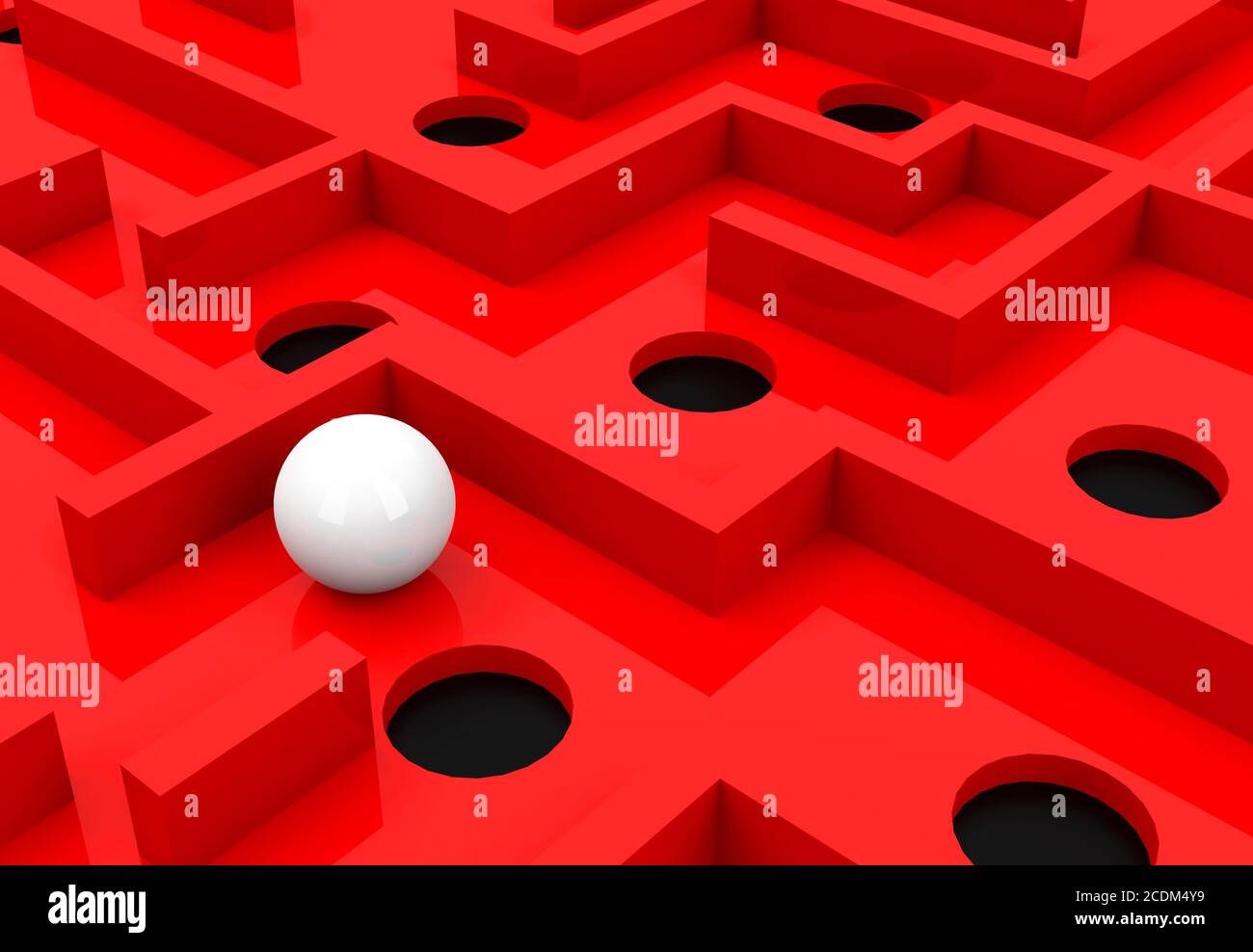 the red maze Stock Photo - Alamy