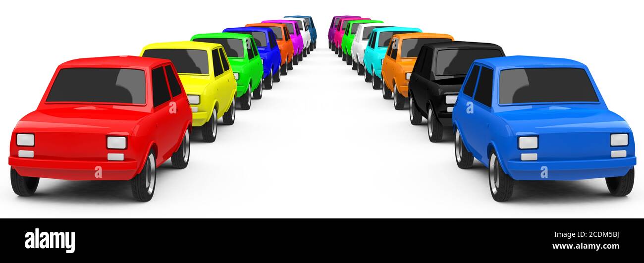 the colorful cars Stock Photo - Alamy