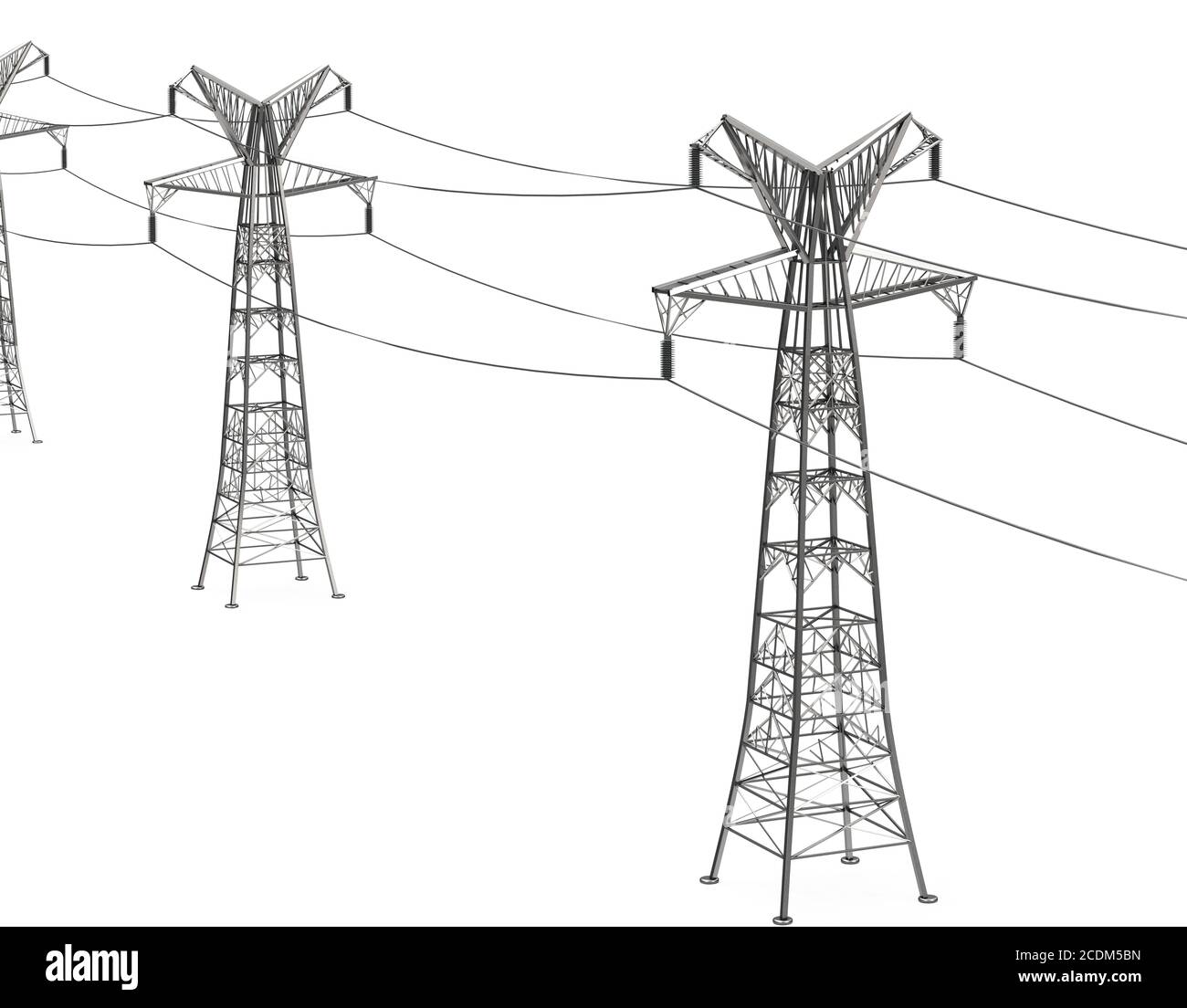 Electrical pylons Cut Out Stock Images & Pictures - Alamy