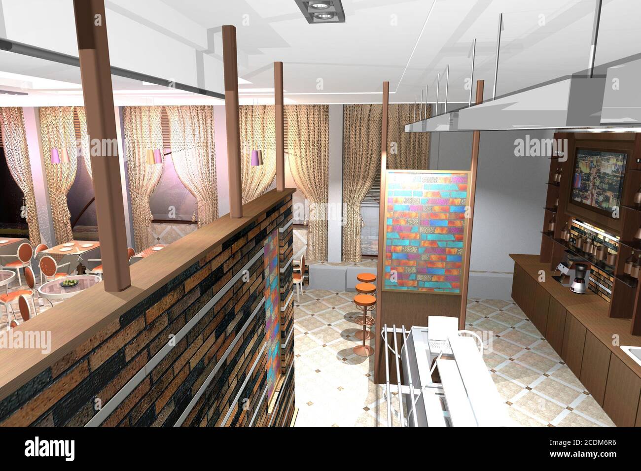 Interior of small cafe hi-res stock photography and images - Alamy