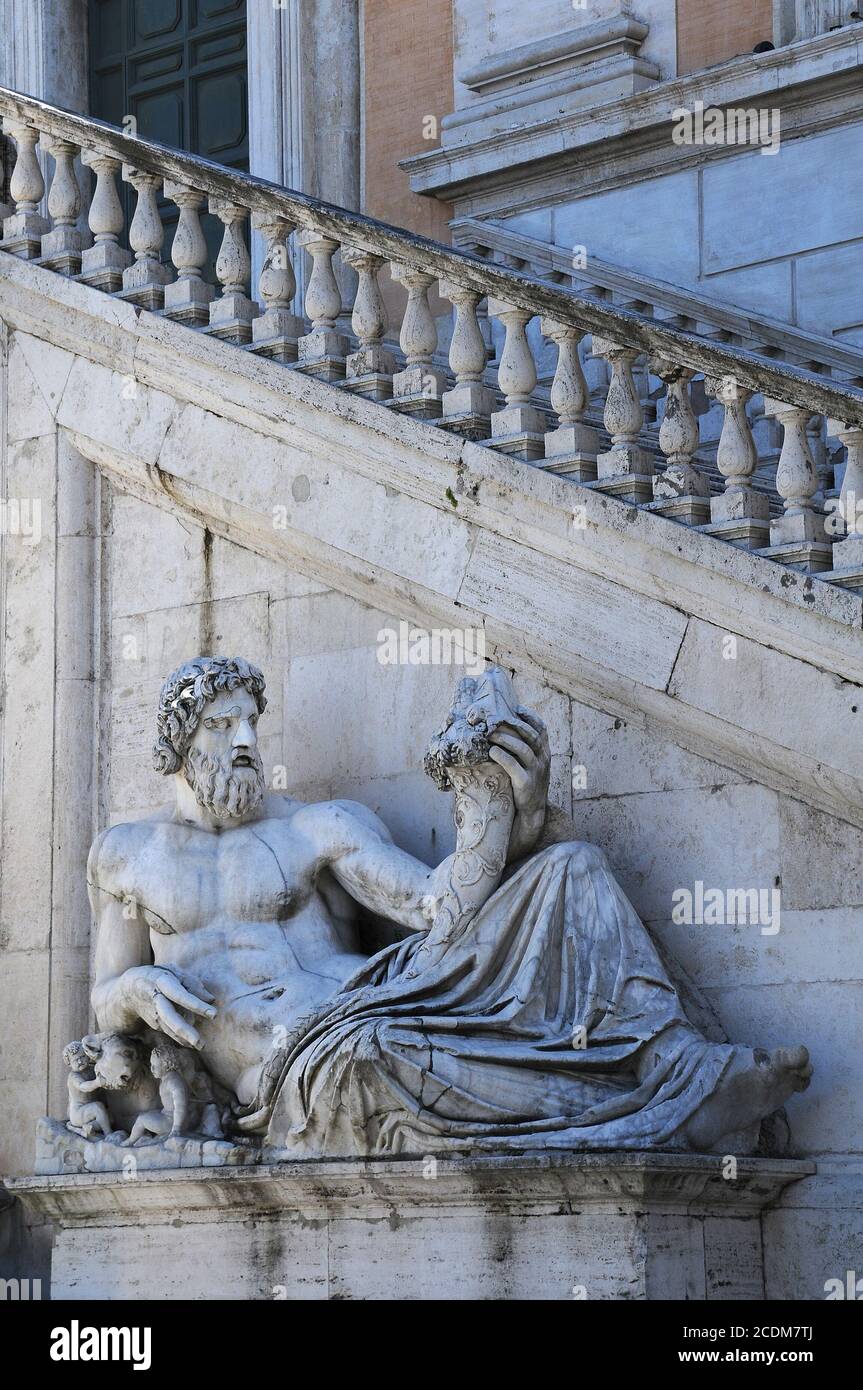 Statue of the Tiber River God Stock Photo - Alamy
