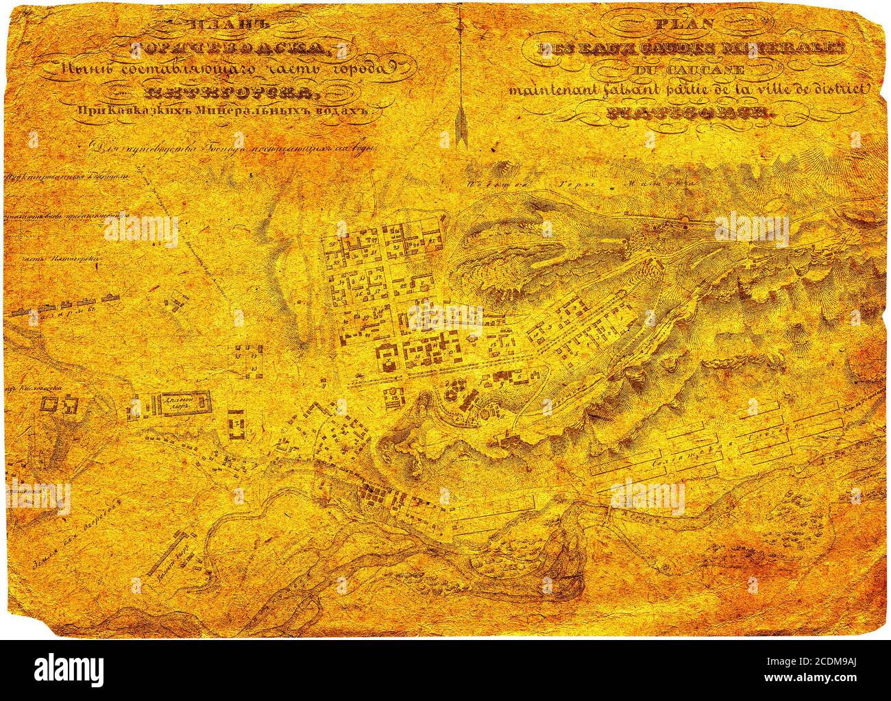 Old map city russia Cut Out Stock Images & Pictures - Alamy