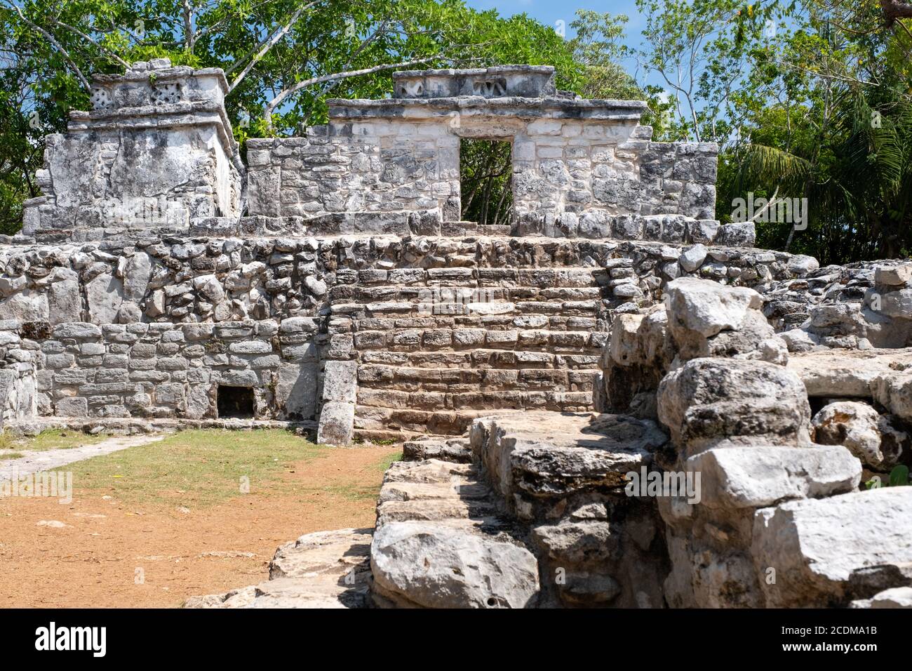 Ancient mayan ruins at the jungle of Yucatan in Mexico Stock Photo - Alamy