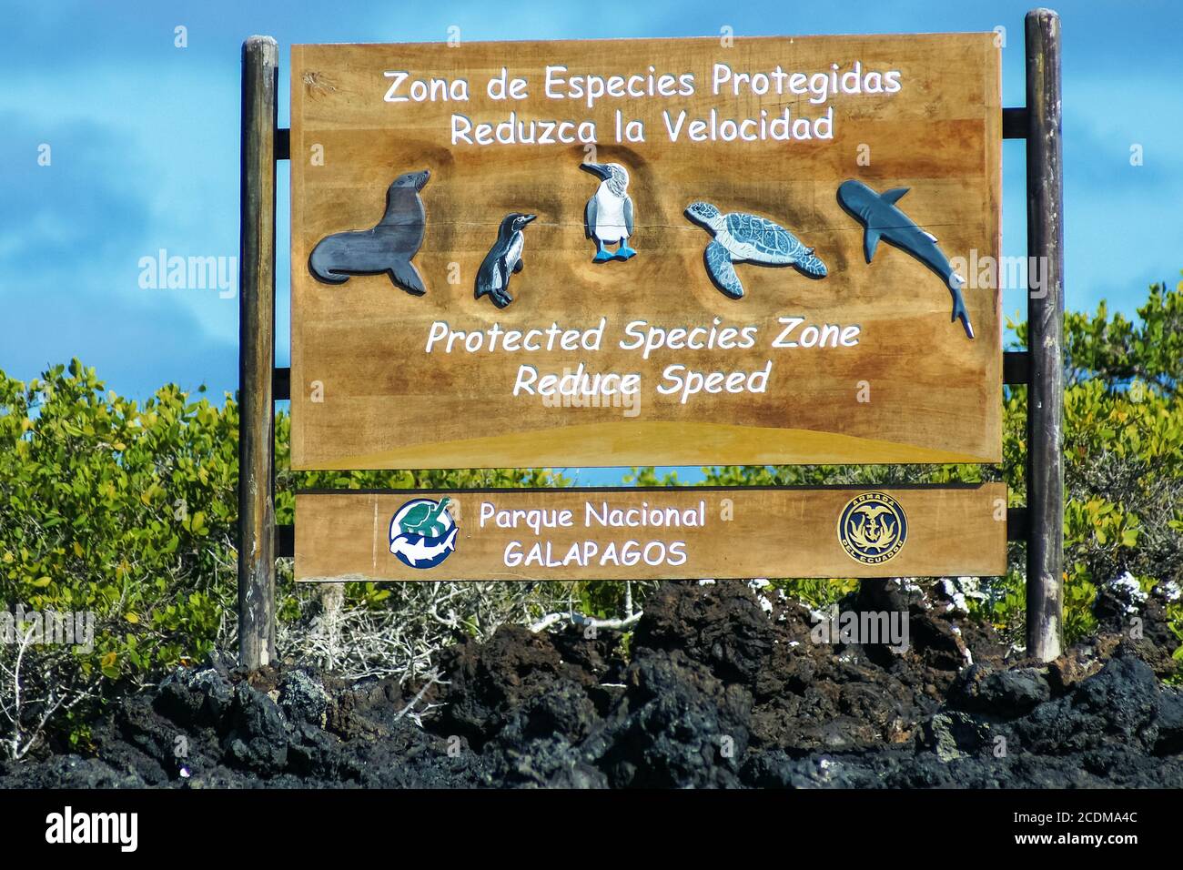 Galápagos ecuador sign hi-res stock photography and images - Alamy