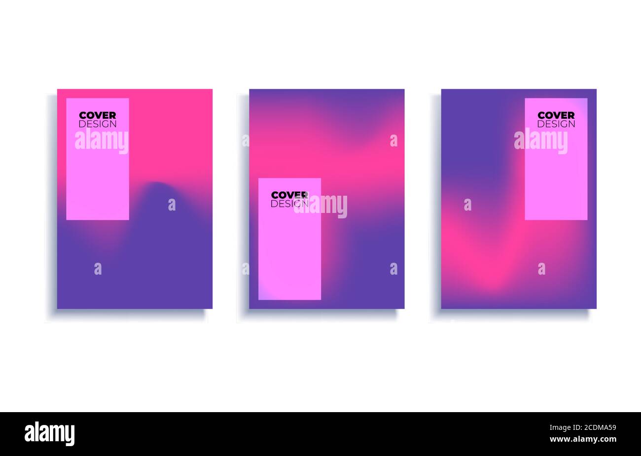 Set of covers design templates with vibrant gradient background. Trendy ...