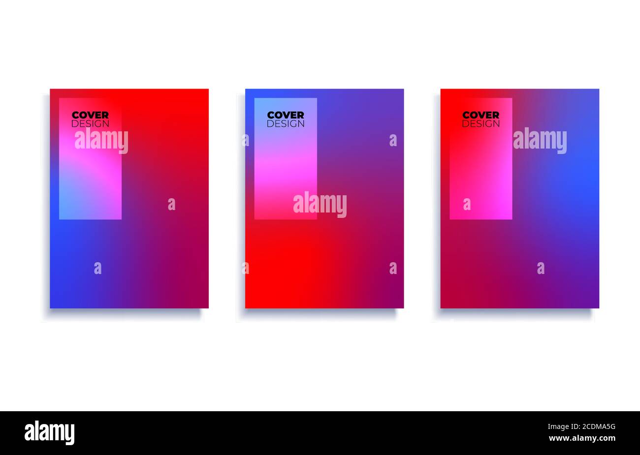 Set of covers design templates with vibrant gradient background. Trendy ...