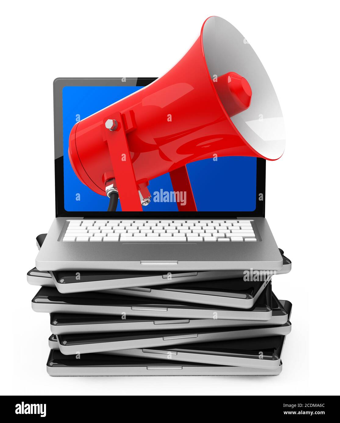 the red megaphone Stock Photo - Alamy