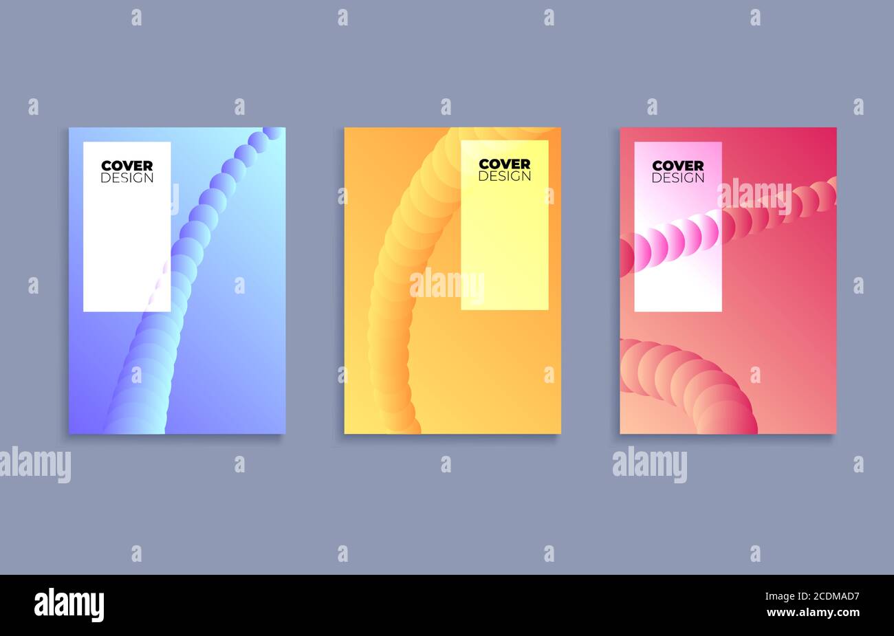 Set of covers design templates with vibrant gradient background. Trendy ...