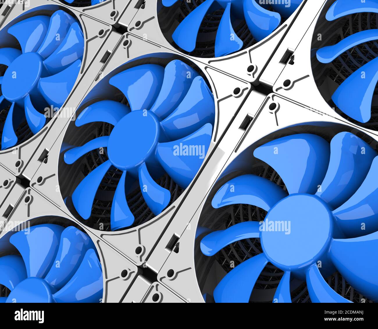 the blue fans Stock Photo - Alamy