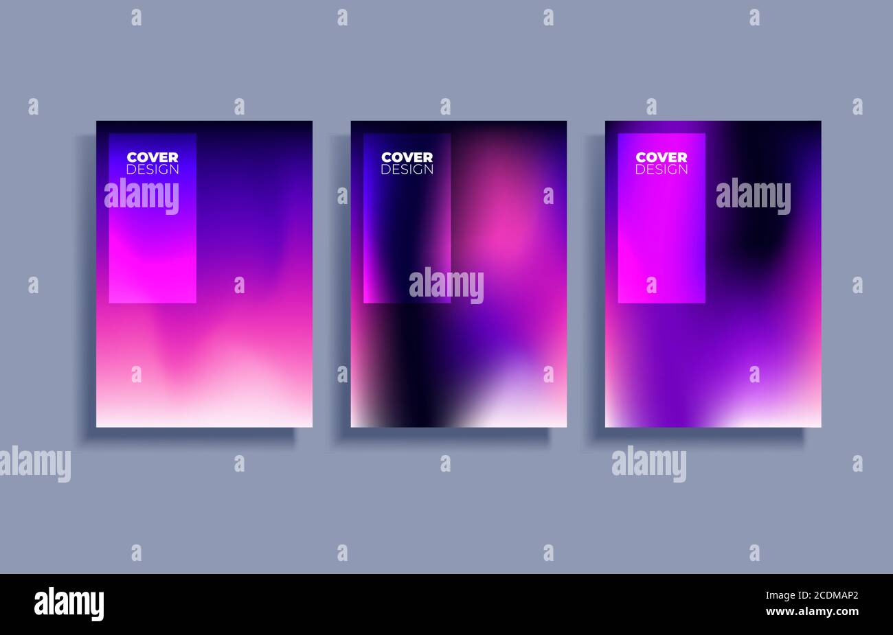 Set of covers design templates with vibrant gradient background. Trendy ...