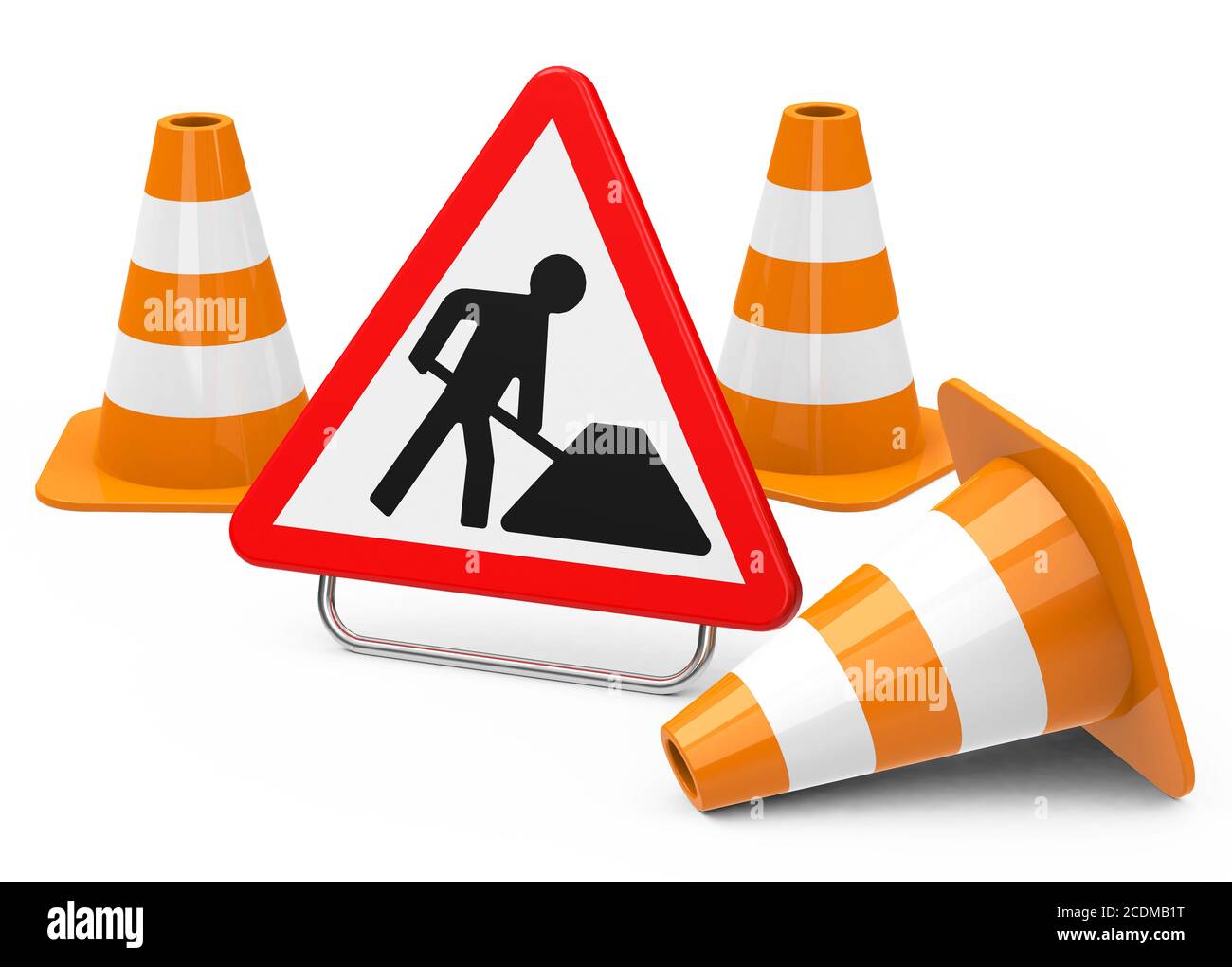 Construction cones Cut Out Stock Images & Pictures - Alamy