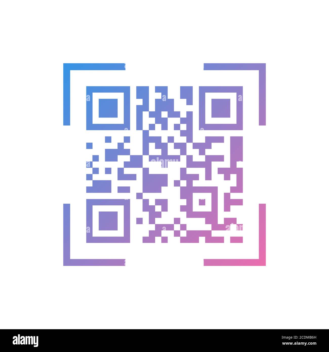 QR code icon in trendy flat style isolated on white background. Symbol ...